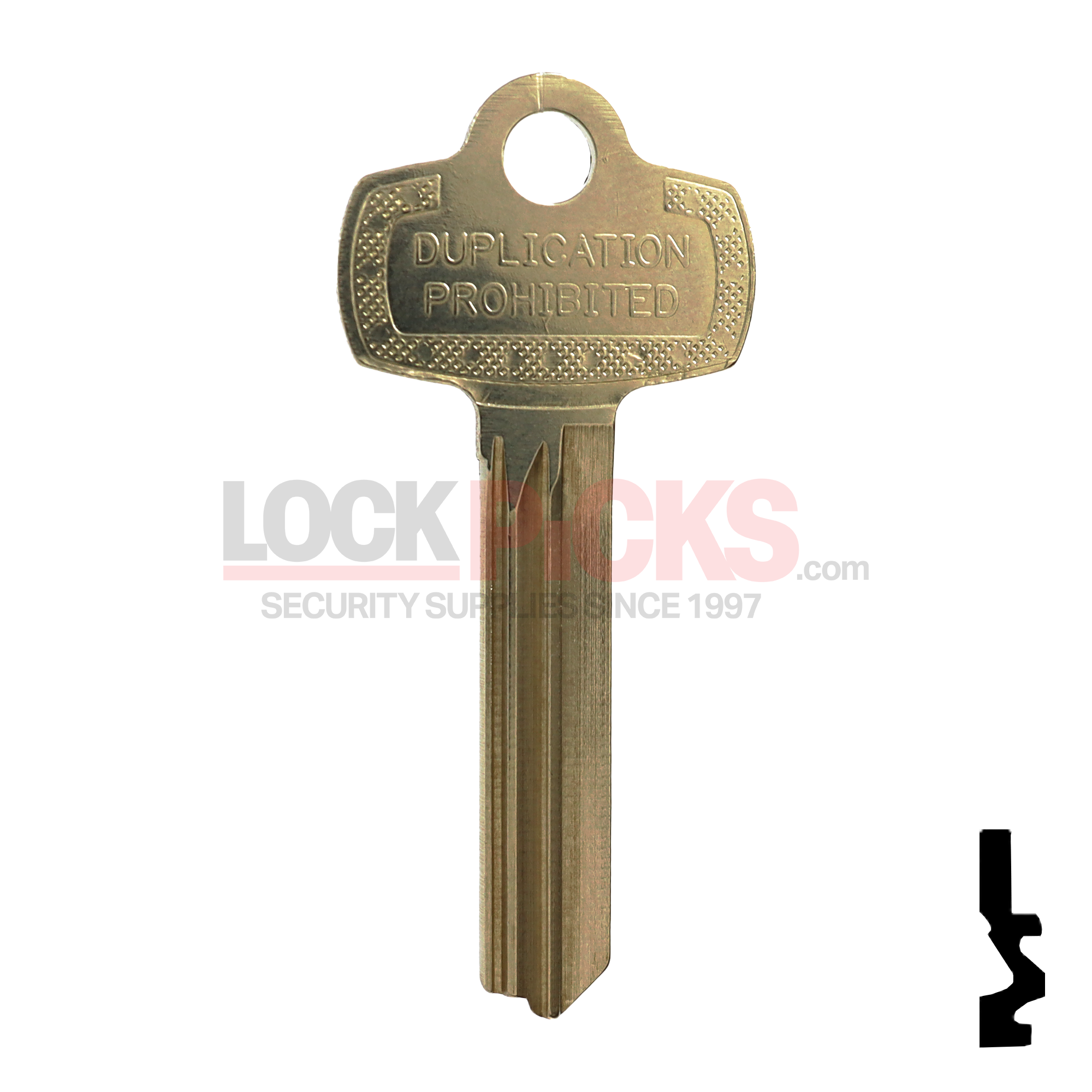 BEST "K" Nickel Plated Key Blank (A1114K, 1A1K1) -by JMA – Lockpicks.com