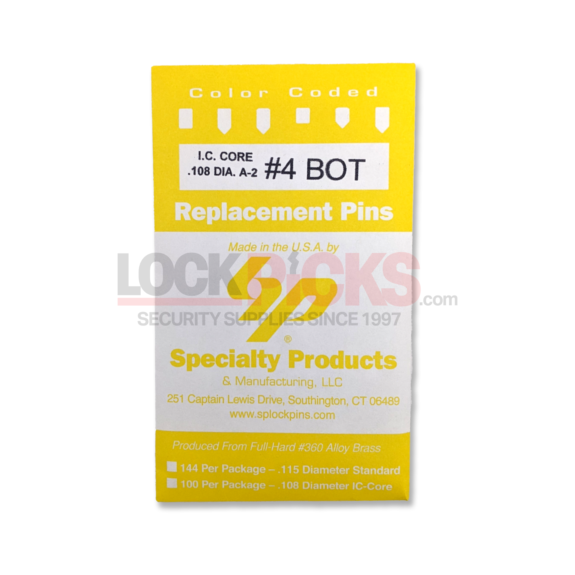 SFIC A2 Color Coded #4 Bottom Pin (4A - .160)| LockPicks.com ...