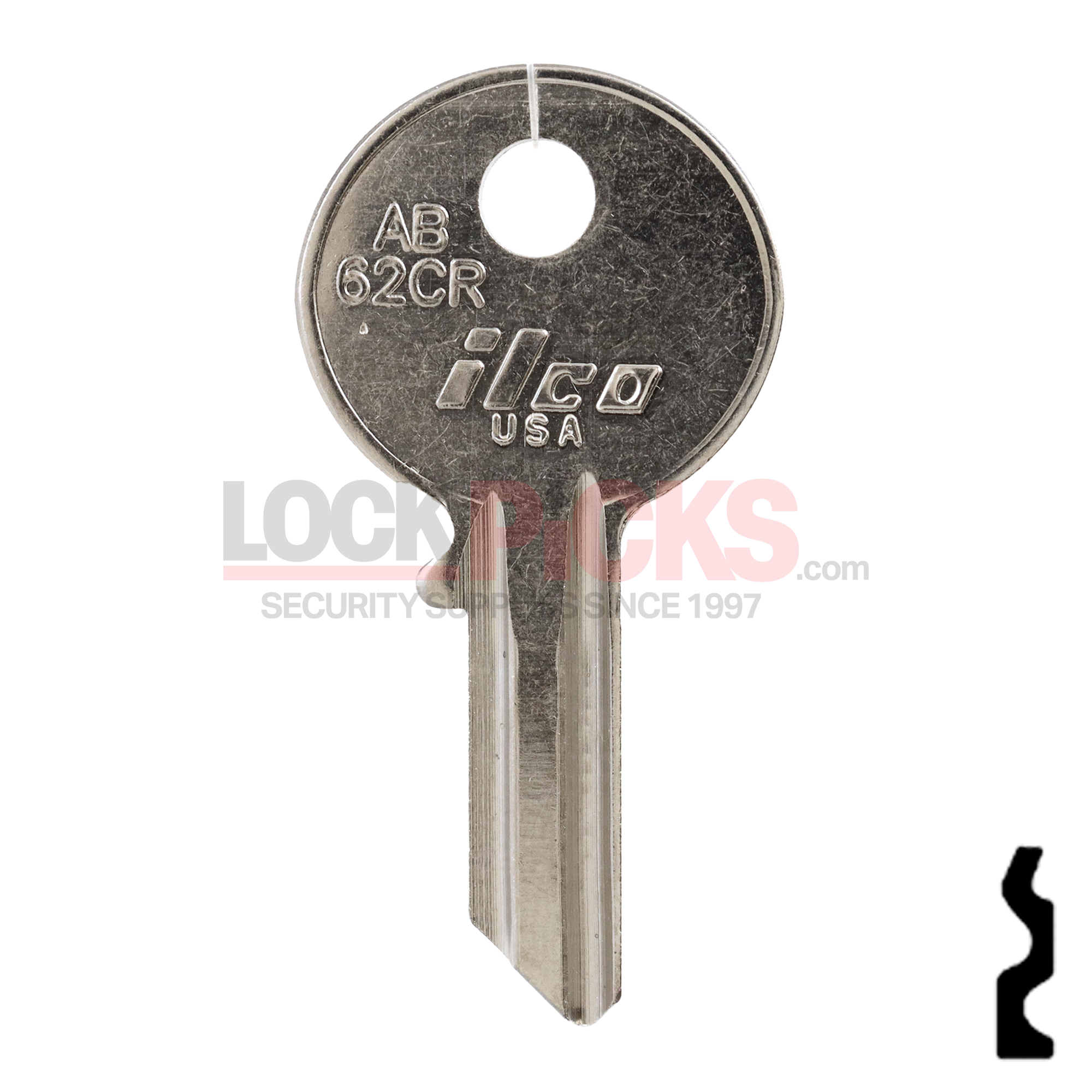 Abus (AB2, AB62C, CS6) Brass Key Blank | LockPicks.com – Lockpicks.com