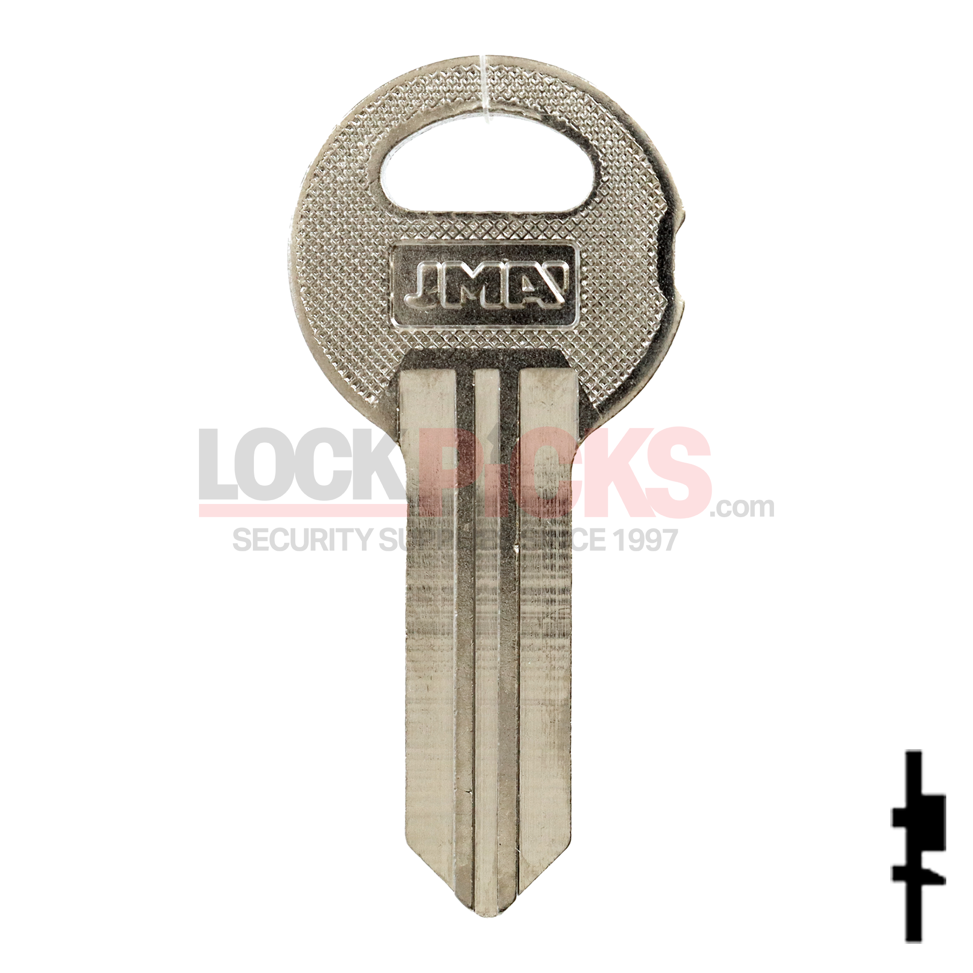Illinois Key blank, Ilco 1042B, JMA ILL-6 blank, Nickel Plated Brass ...