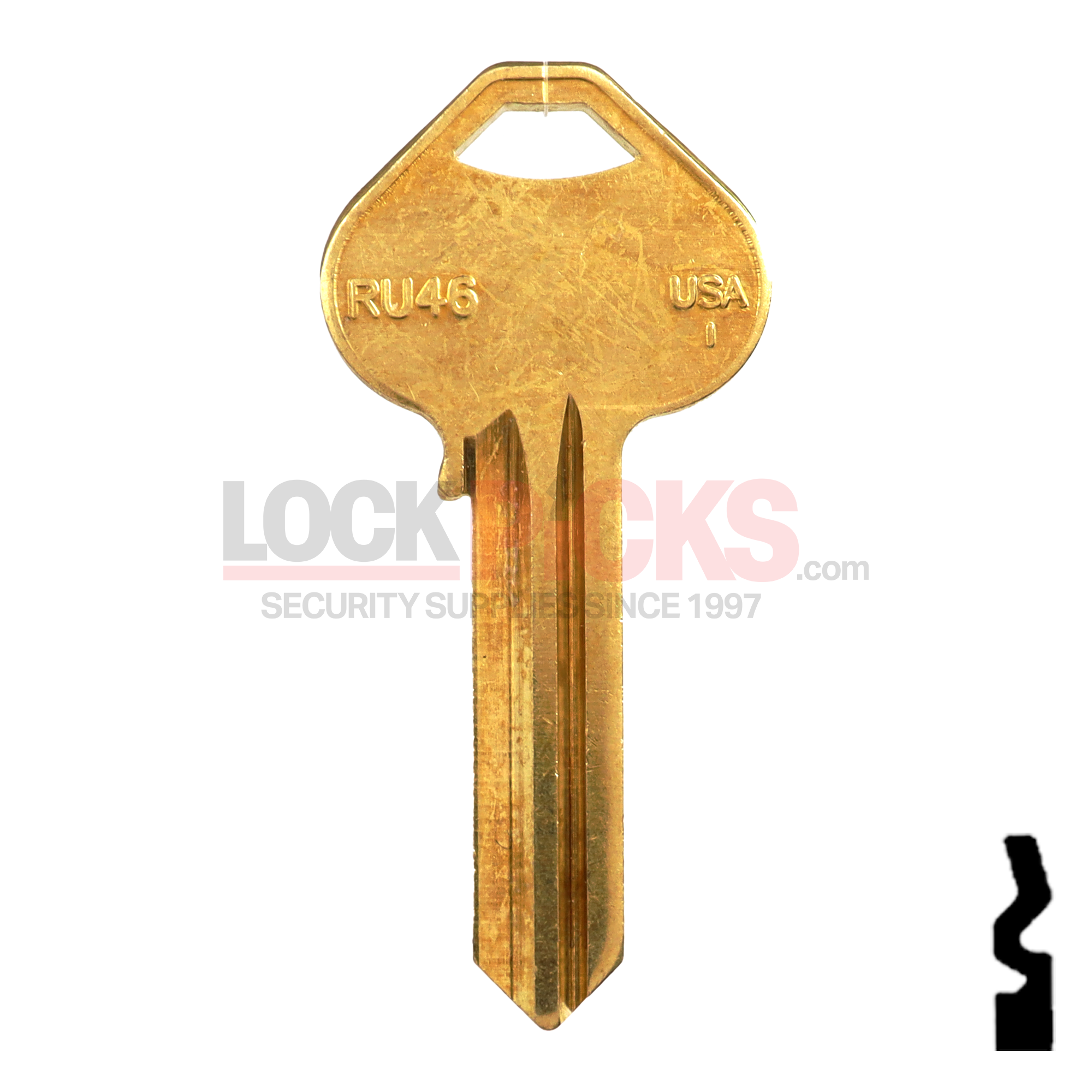 CorbinRusswin Keyblank, (CR46, COR-215) Brass Key Blank – Lockpicks.com