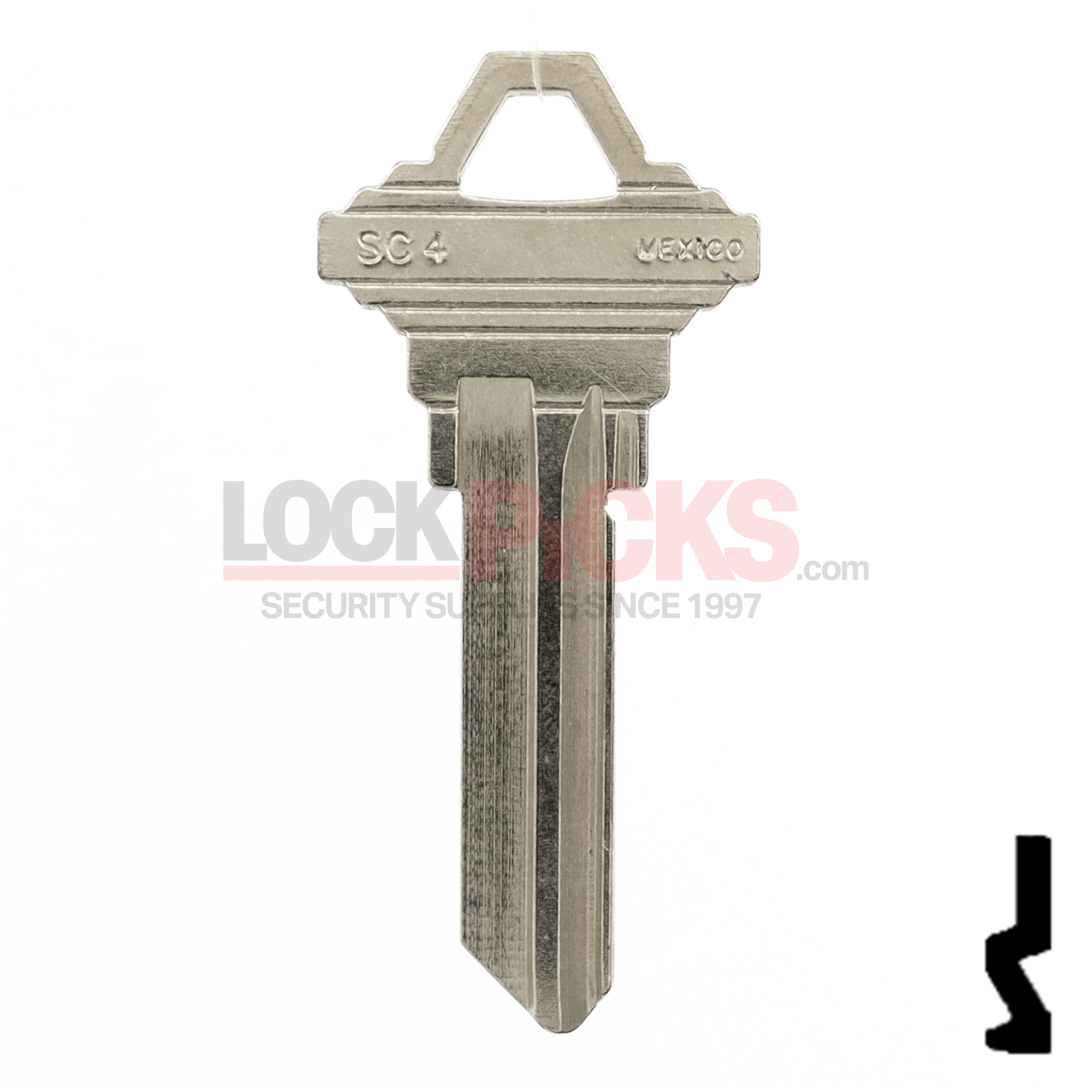 Schlage (SC4-NP) Key Blank - By JMA | Lockpicks.com