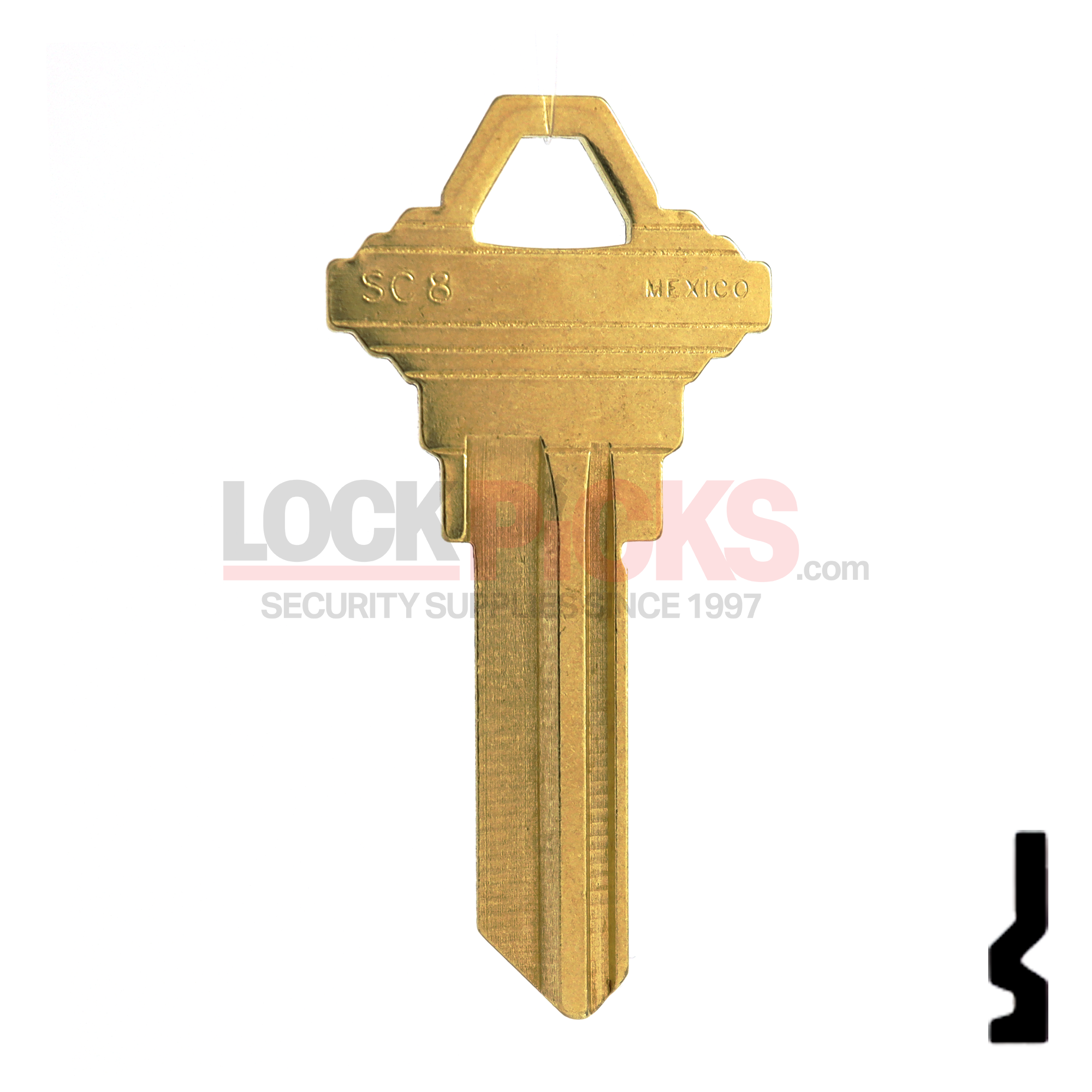 Schlage (100E, SC8-BR) Key Blank – Lockpicks.com