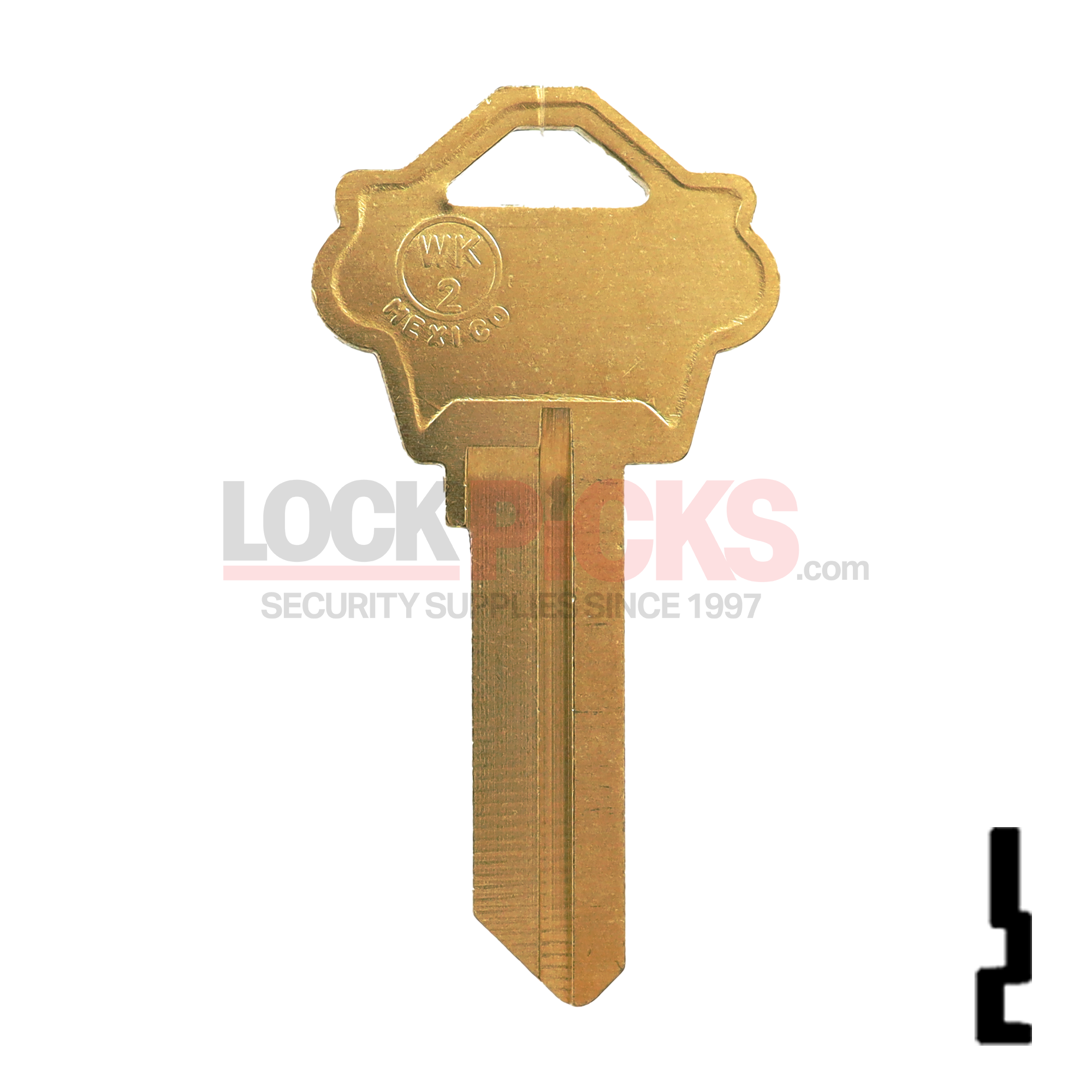 WESLOCK (WK2-BR,1175N) | Key Blank | LockPicks.com – Lockpicks.com