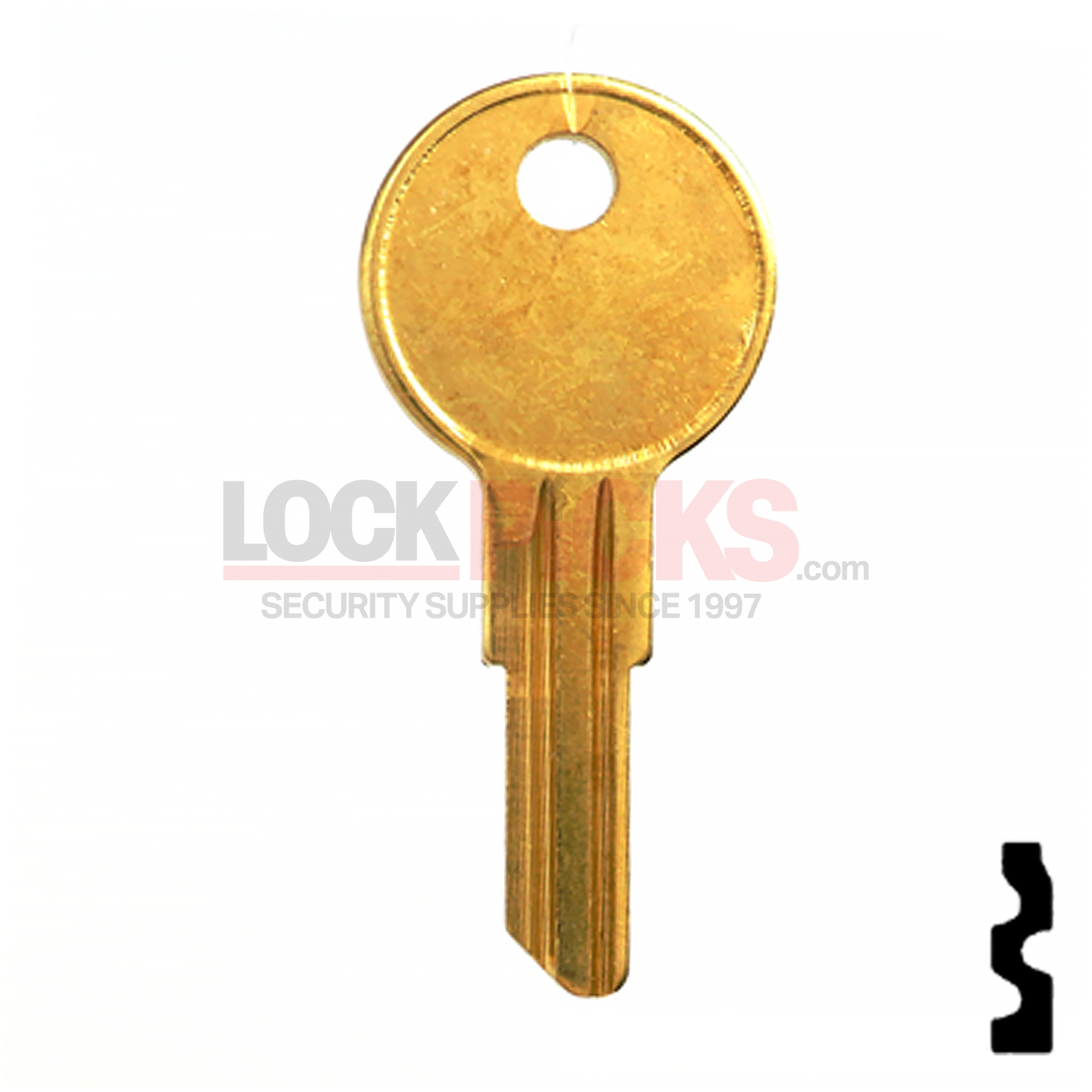 Yale Blank Y14 (KB-Y14-BR, Brass) | Key Blank | LockPicks.com ...