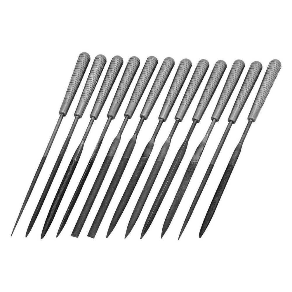 12-Piece Needle File Set: Barrette, Equaling, Flat, Marking & More ...
