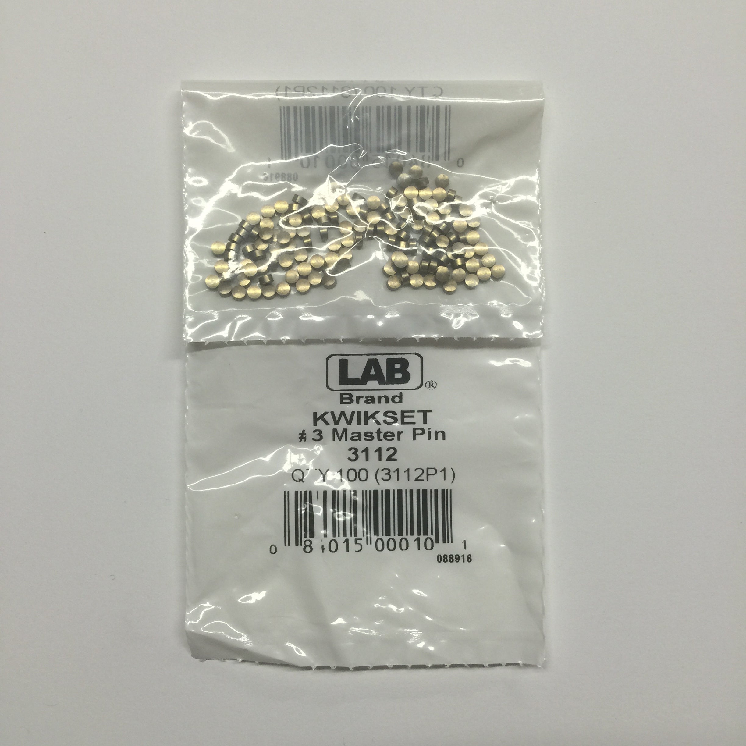 #3 Kwikset Master Pin .069 (100) - LAB | LockPicks.com – Lockpicks.com