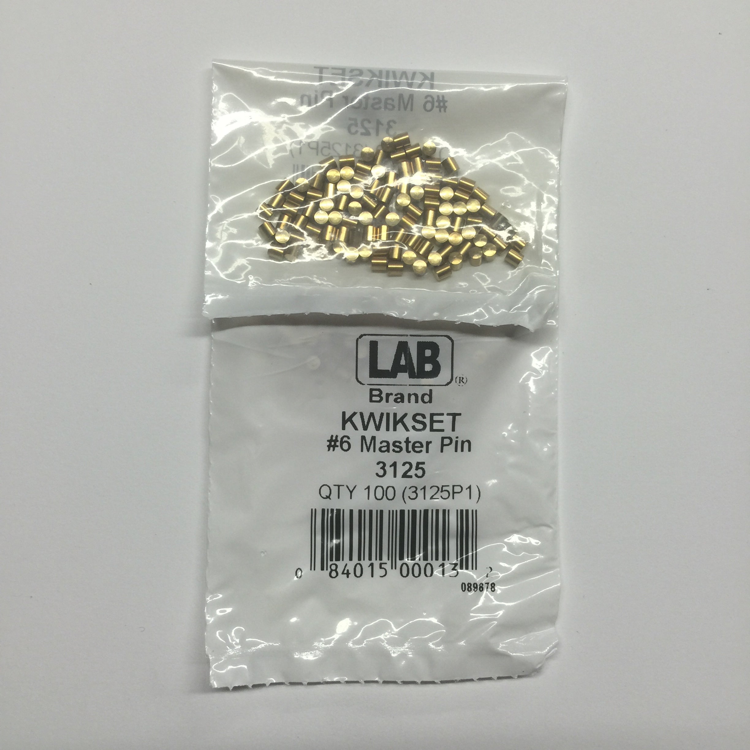 #6 Kwikset Master Pin .138 (100) - LAB | Lockpicks.com