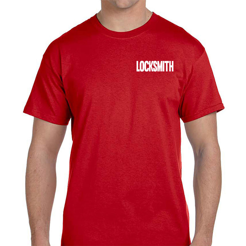 Red LOCKSMITH Logo T-Shirt | LockPicks – Lockpicks.com