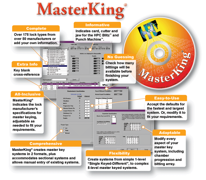 Master Keying Made Easy: HPC MasterKing Software Part Number: MK-CD – Lockpicks.com