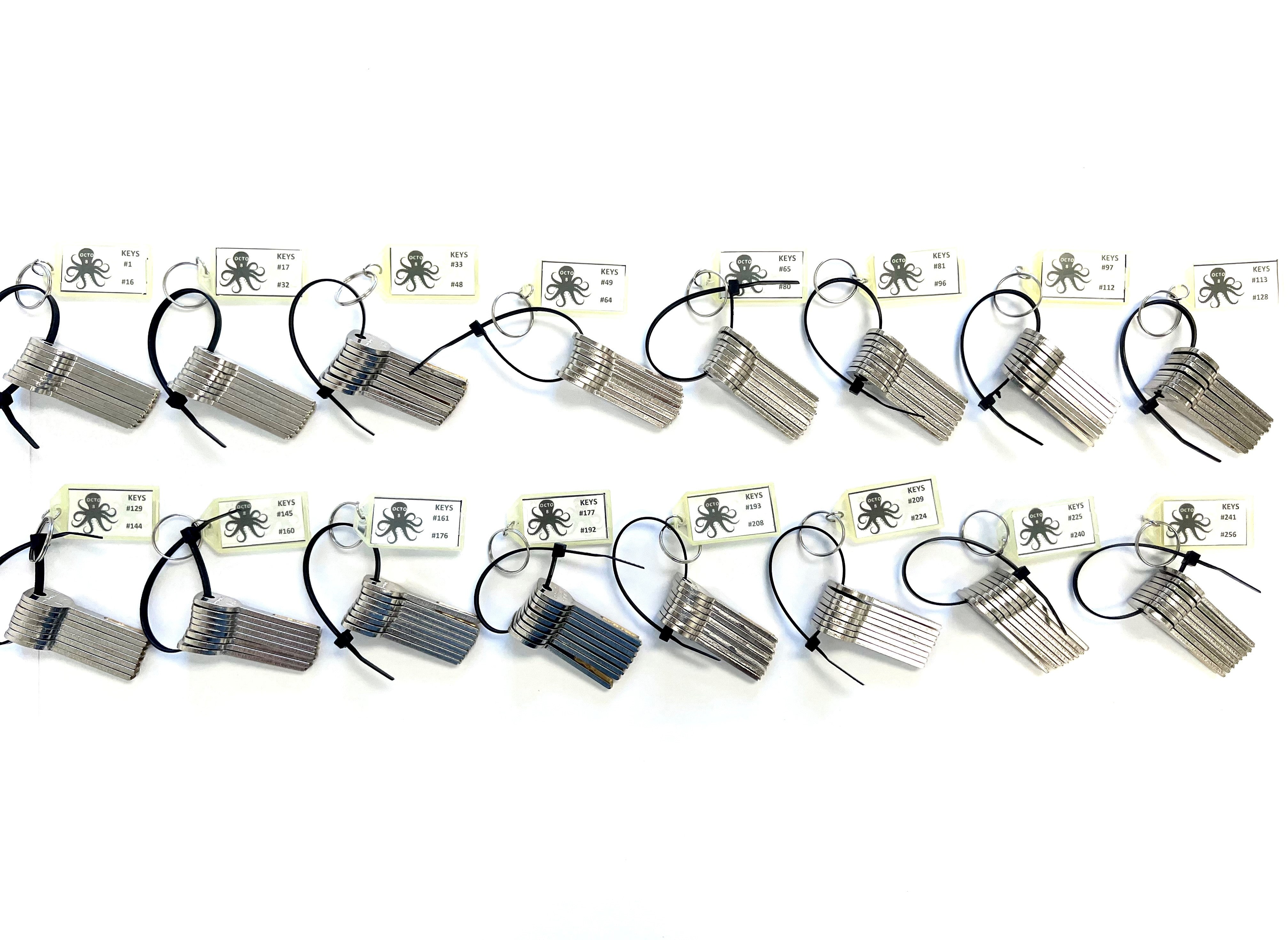 Octo-8 HU100 tryout 128 key set – Lockpicks.com