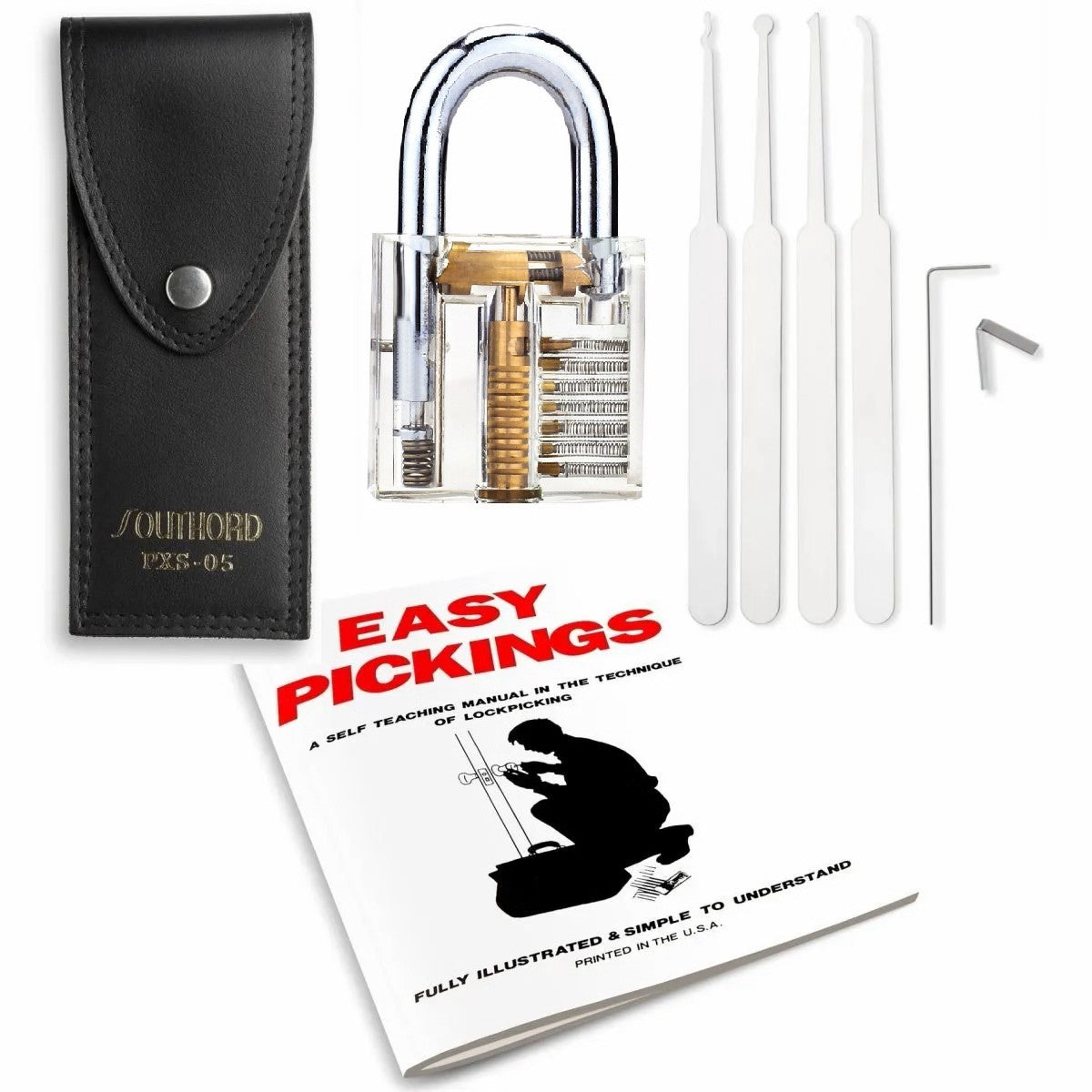 5 Piece Starter Kit & Clear Practice Padlock Set - BROCKHAGE ...