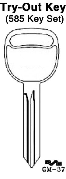 GM - Door Locks (spaces 2-10) - TO-105 (B106) Try out Key Set ...